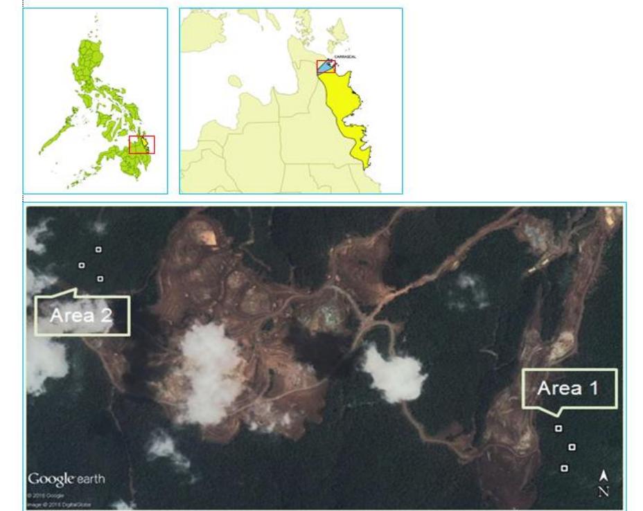Locational map showing sampling points in cnc viewed on a