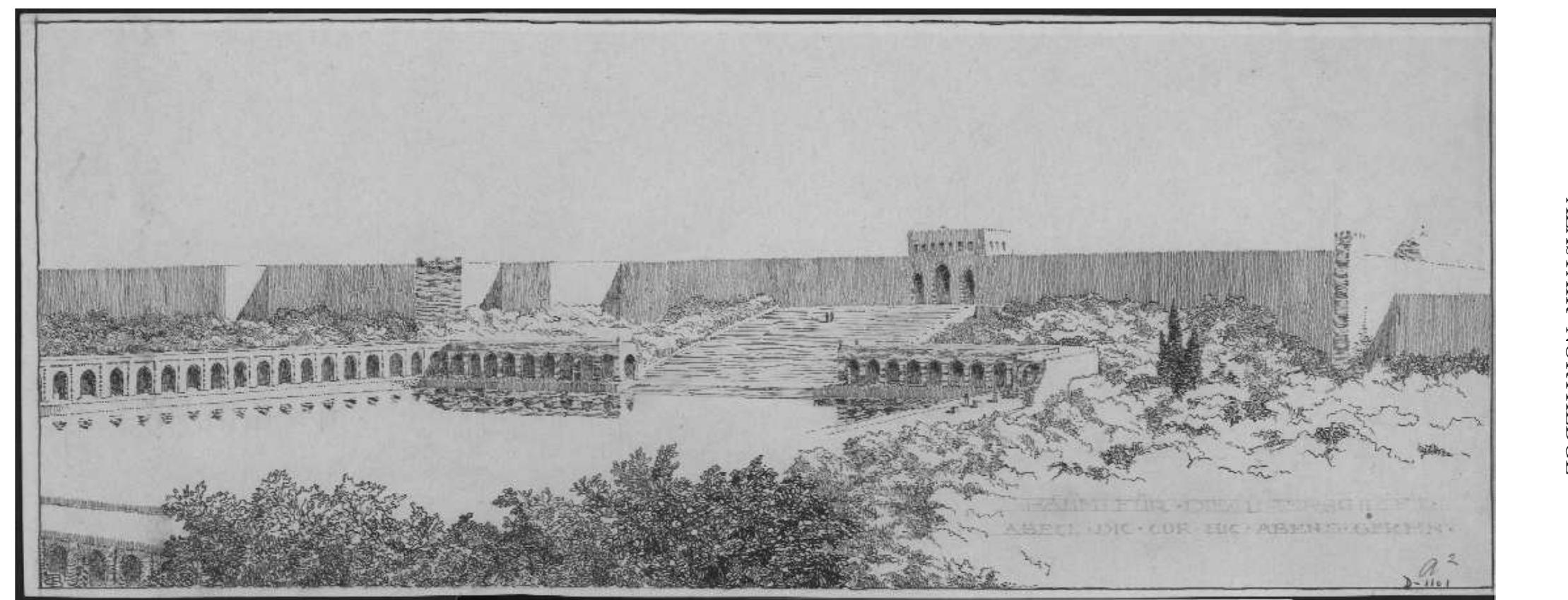 Samarra, reconstruction of facade of caliphal palace. ernst