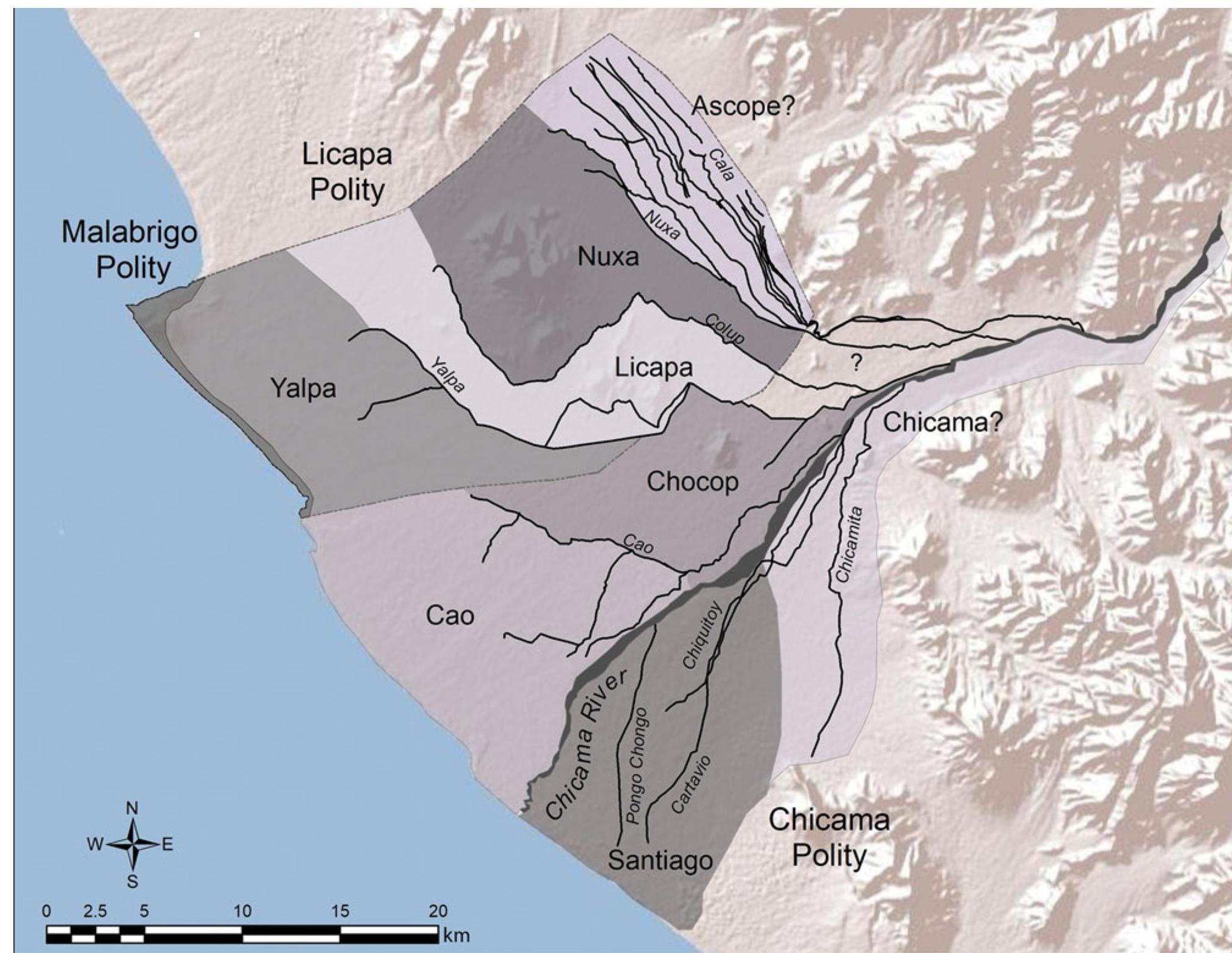Parcialidad divisions of the late pre-hispanic and early