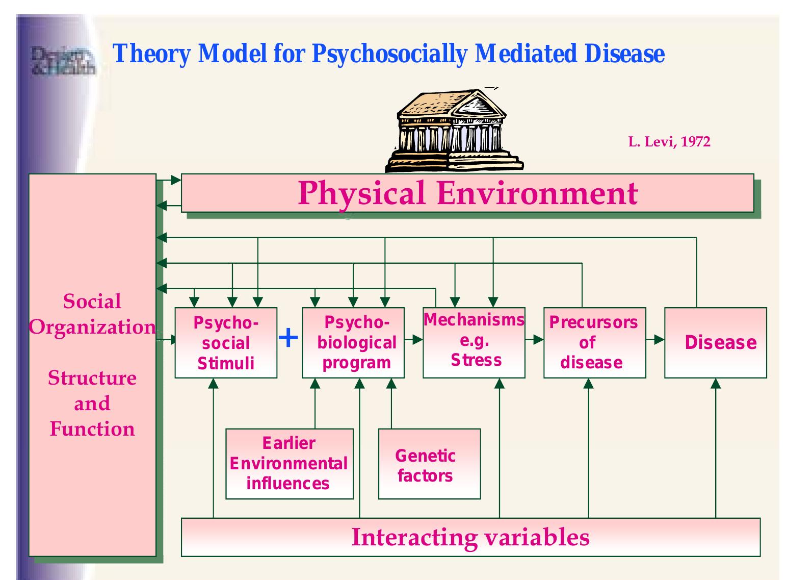 ; theory model for psychosocially mediated disease, by l.