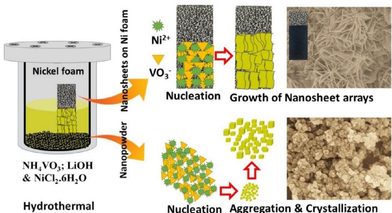 Schematic diagram of ni;v,og, nanoparticles and