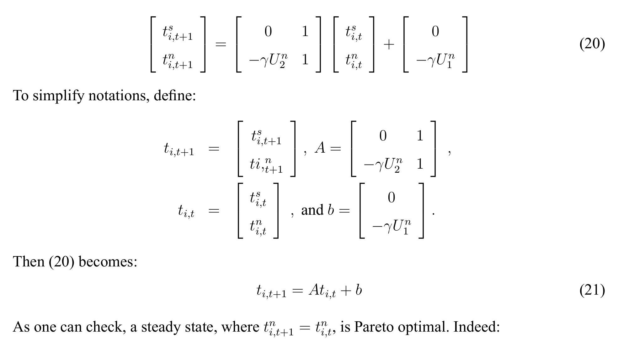 Proof. system (19) can be written as a matrix equation: