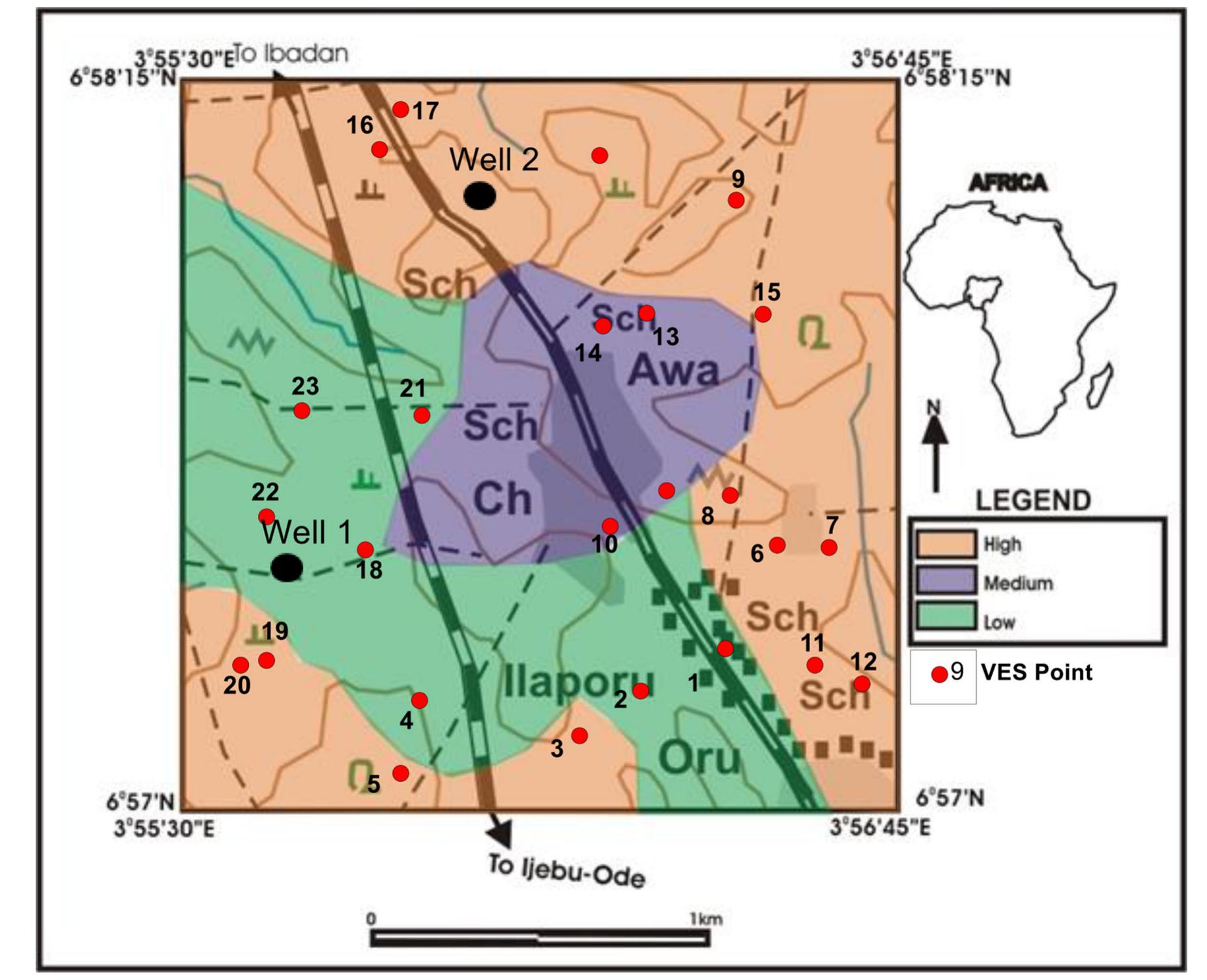 Groundwater potential map of the study area