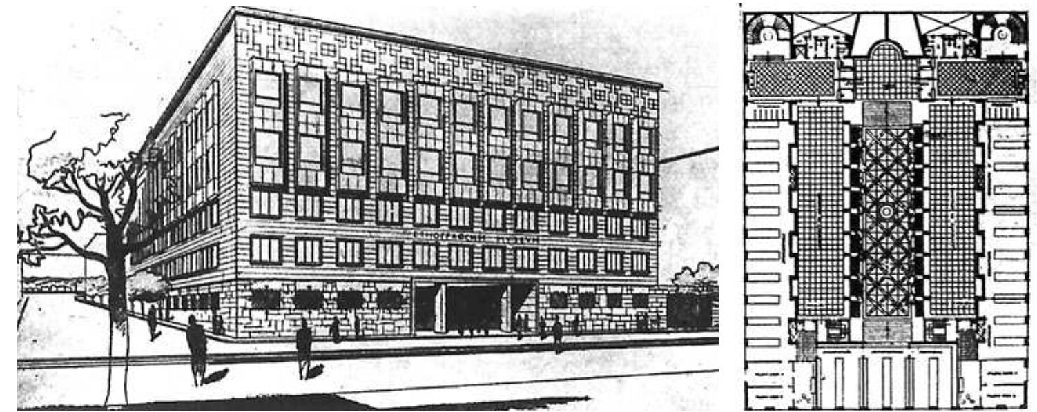 The perspective drawing of the ethnographic museum in