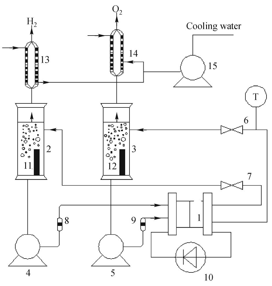 Schematic diagram of the experimental electrolysis