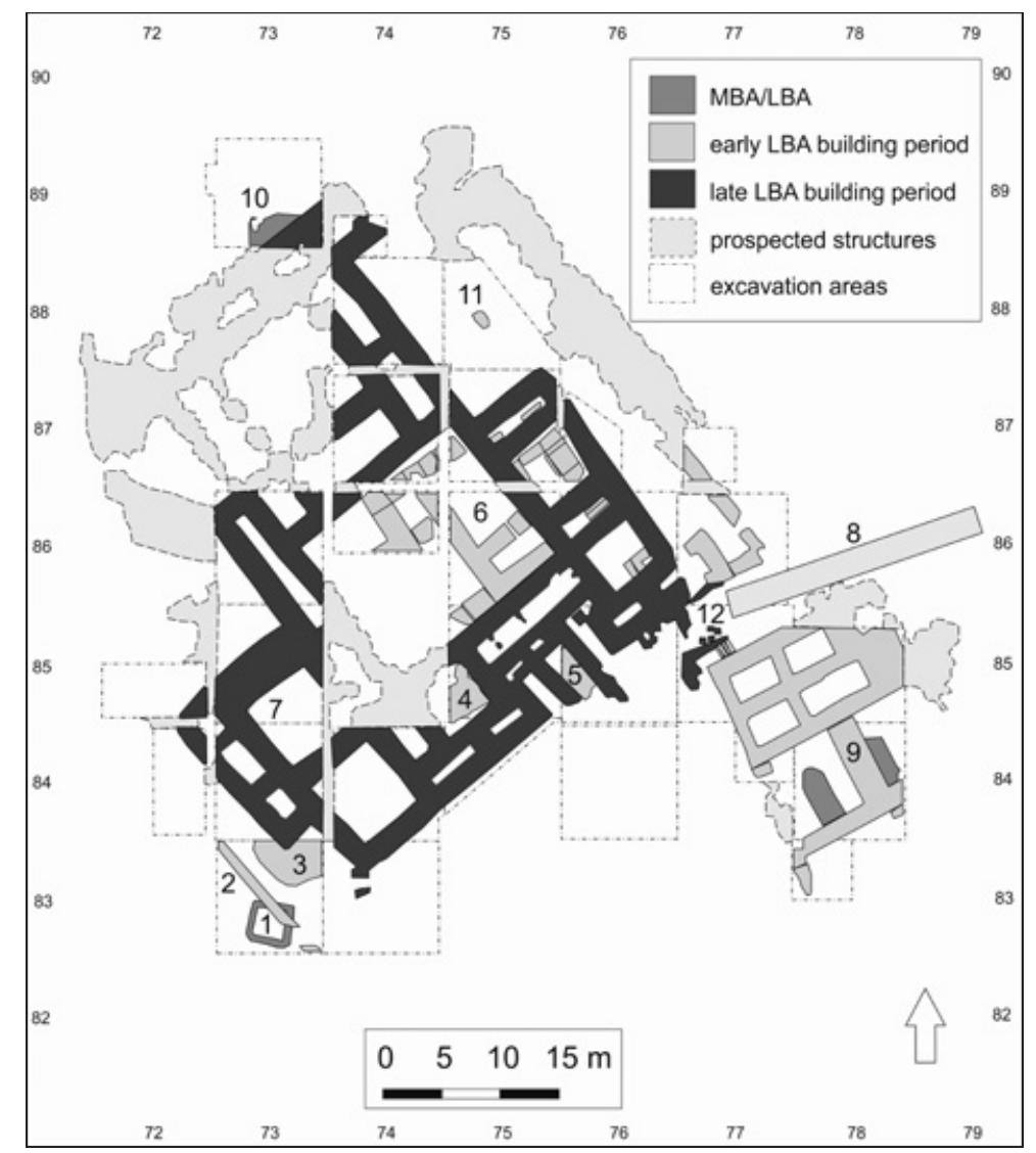 6.1. lba structures at oymaagacg hoytik: (1) silo; (2)