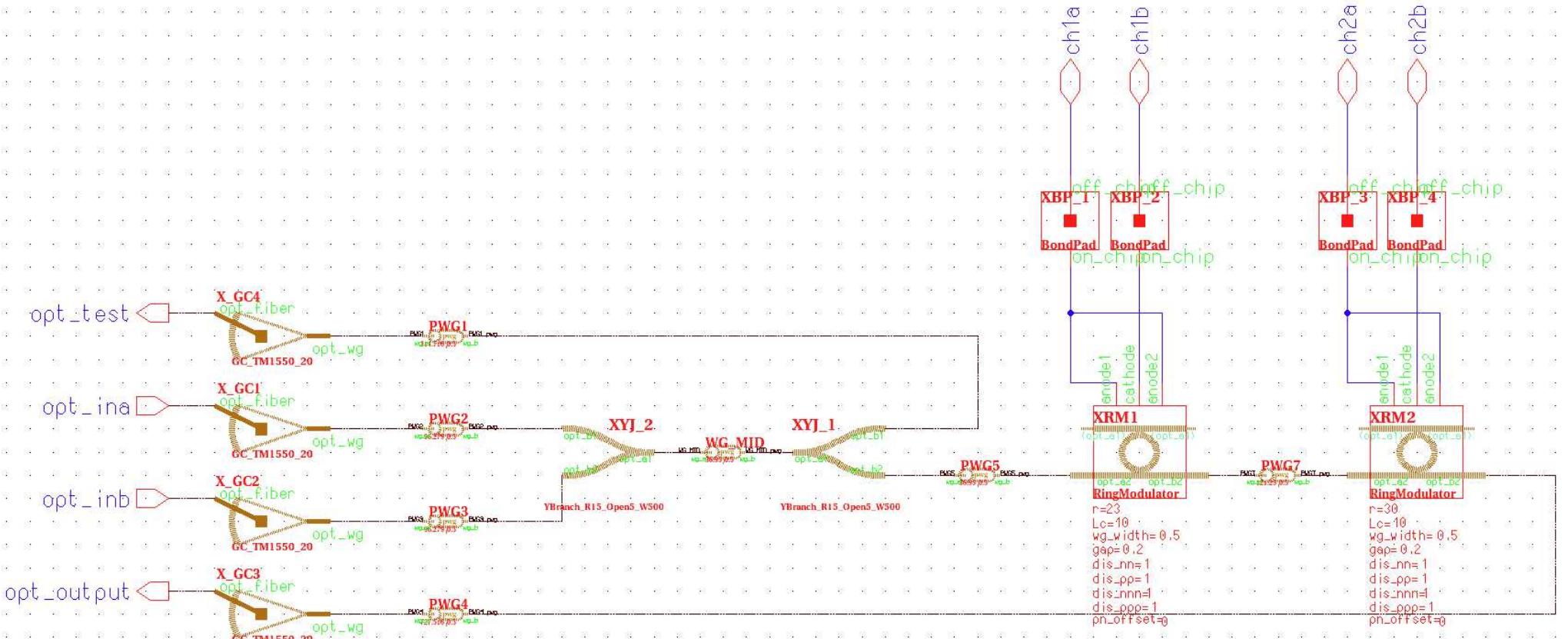 Schematic for the example system.