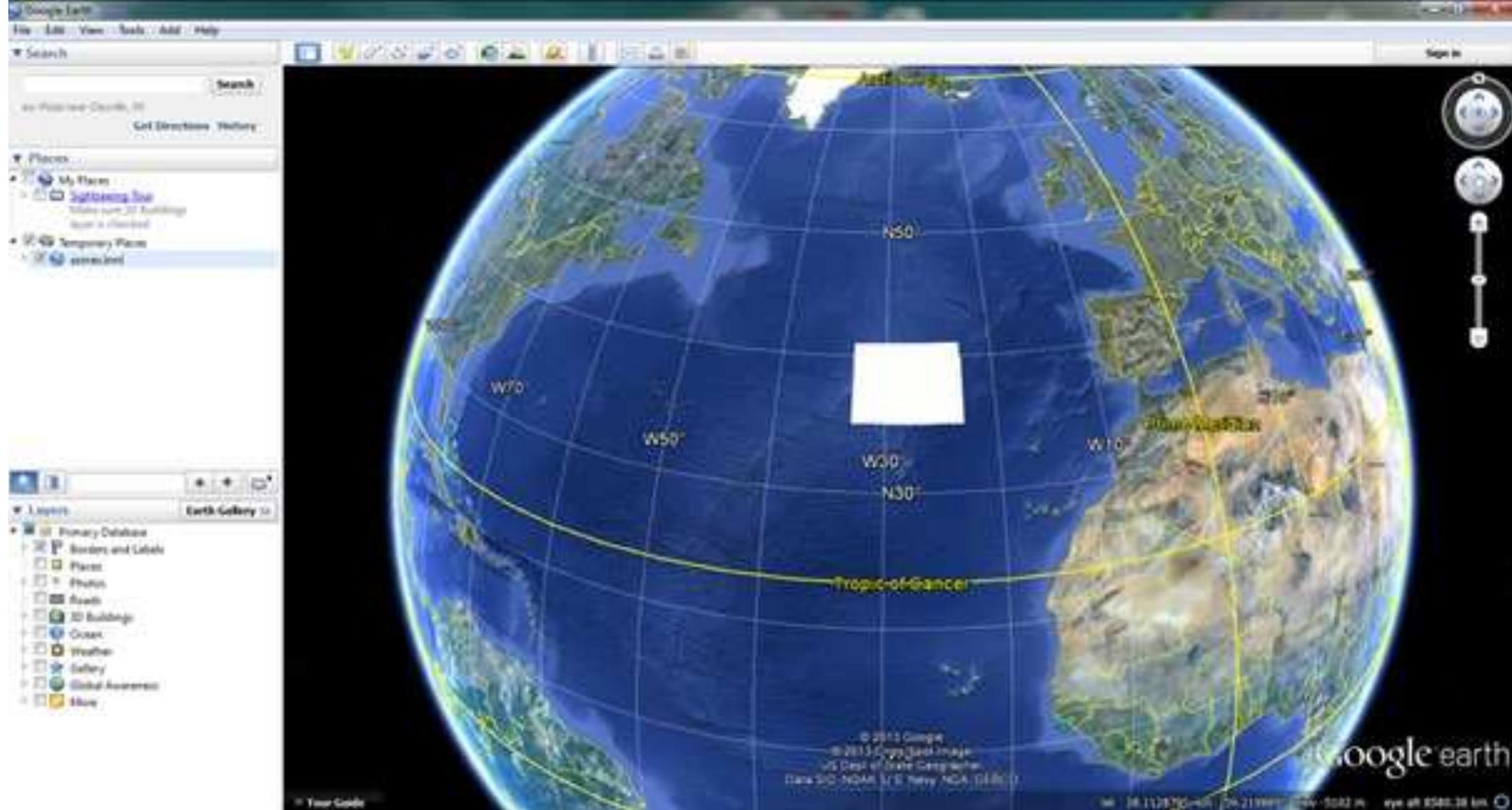 A1. google earth representation of the spatial polygon