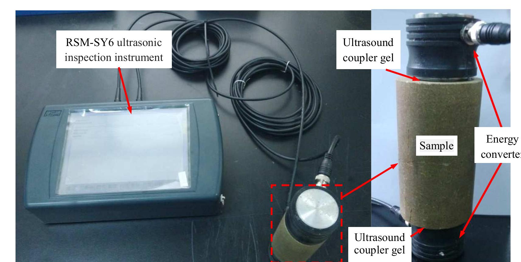 P-wave velocity measuring system.