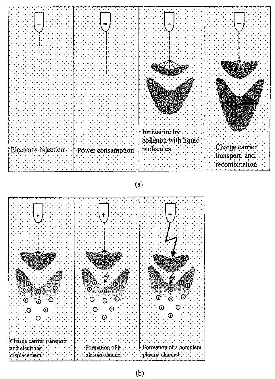 (a) schematic representation of the discharge develop- ment