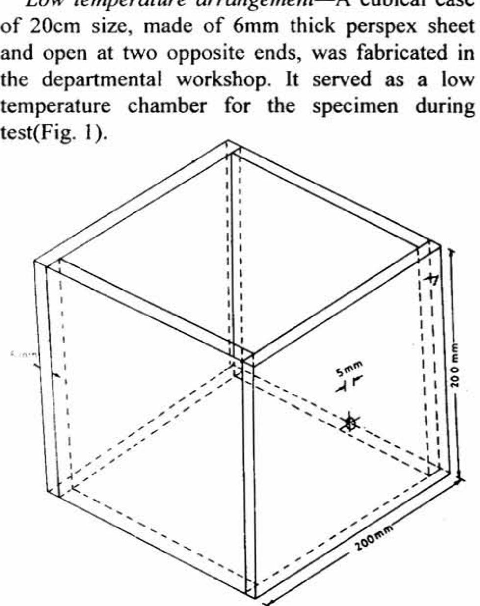low temperature chamber of perspex sheet the moisture