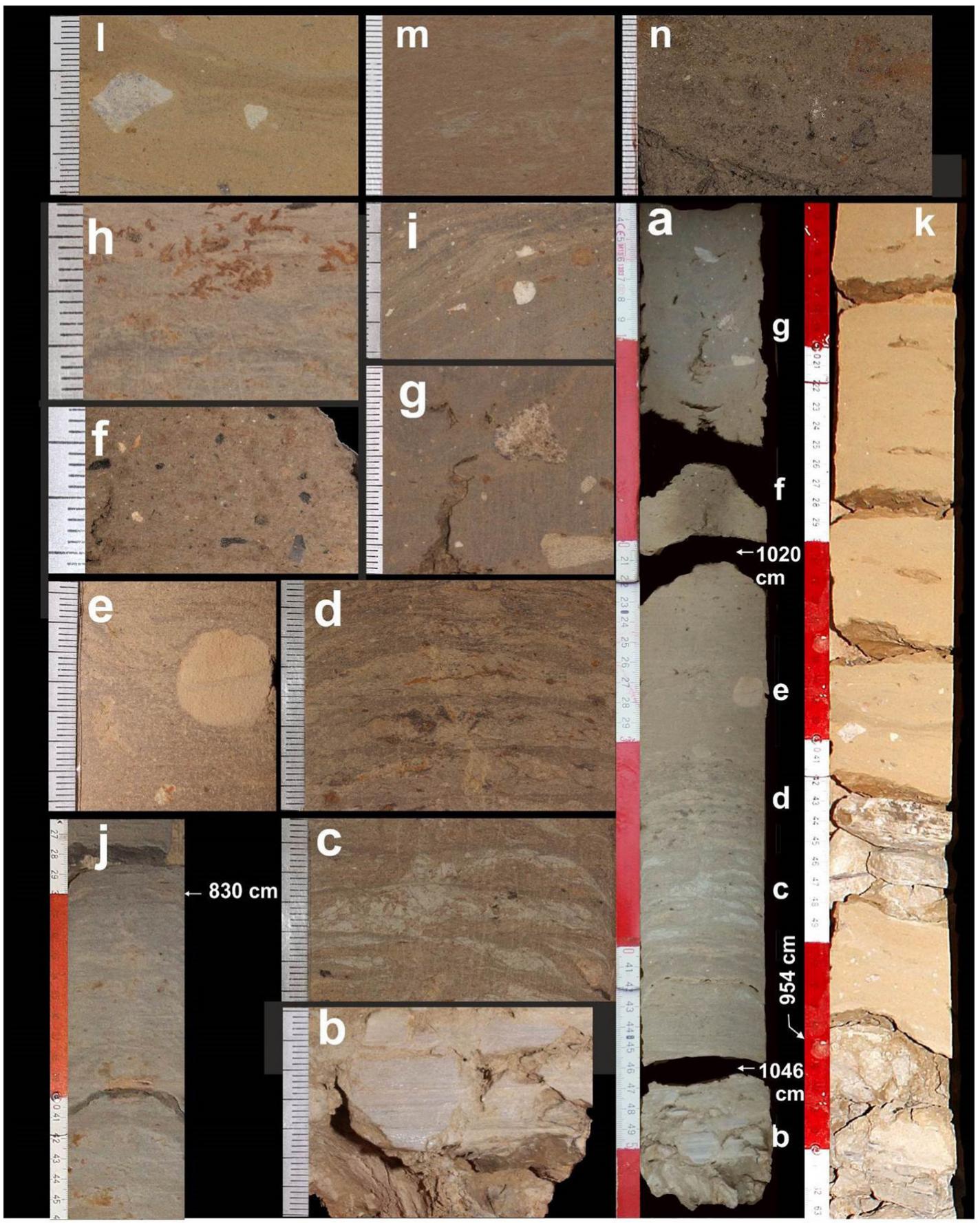 Sites 1 and 4. lithofacies, sedimentary and soft-deformation