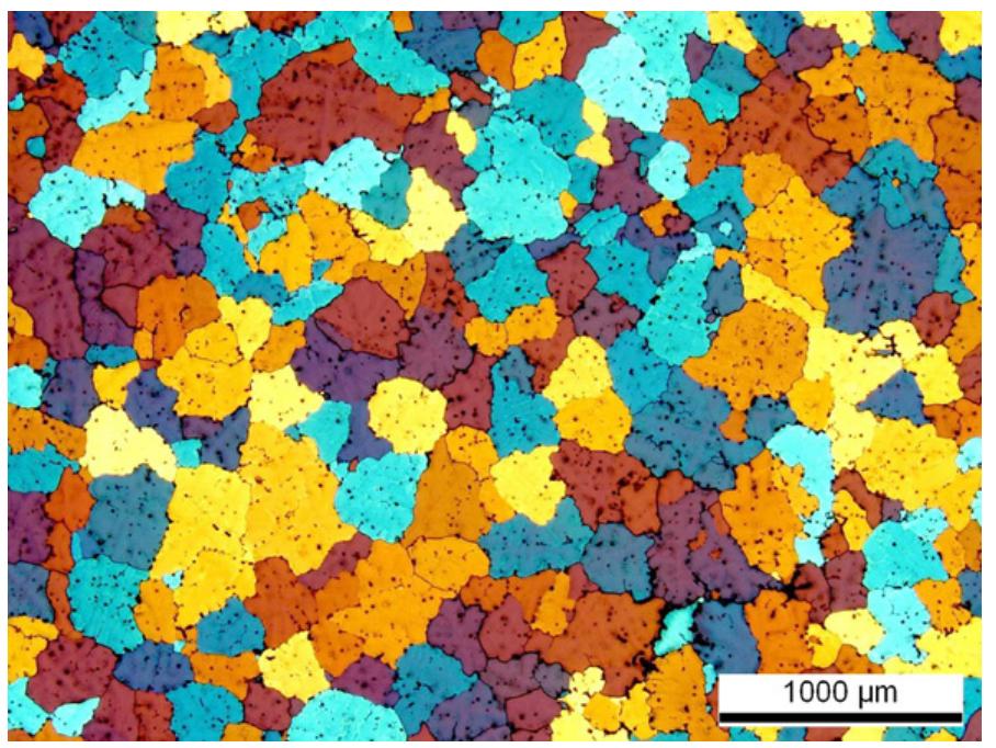 Microstructure of the as-cast ingot, showing a globulitic