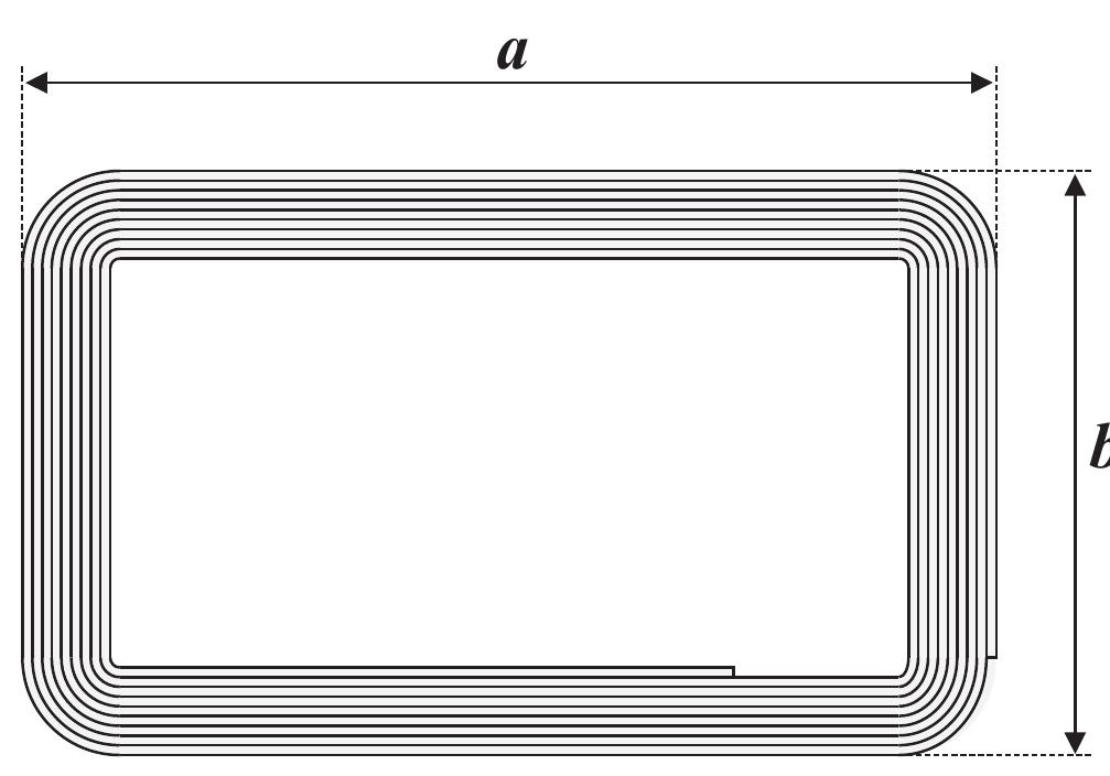 Top View Of A Planar Spiral And Rectangular Shaped Multi