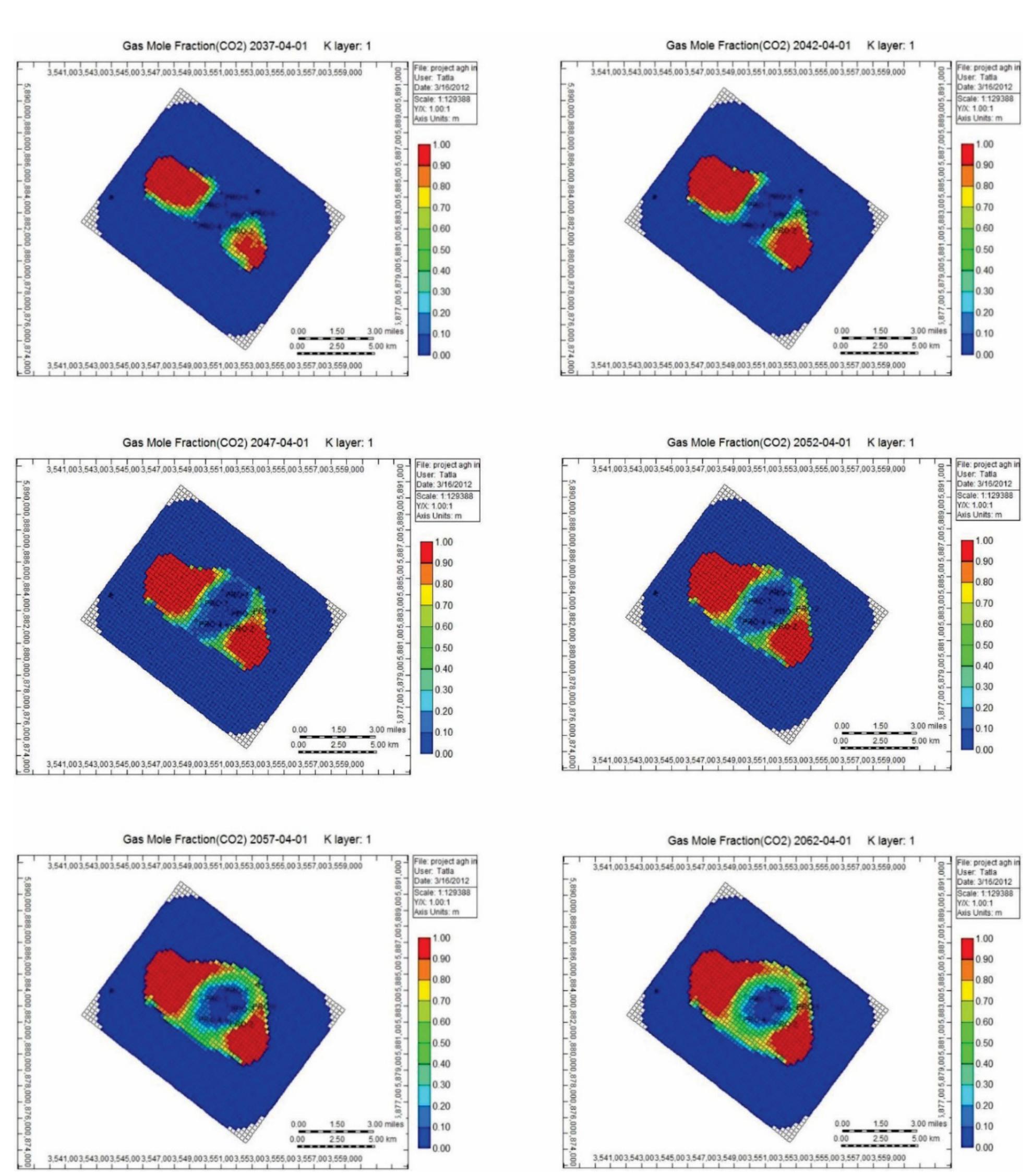 Horizontal View Of Injected Co Saturation In The 1 Layer