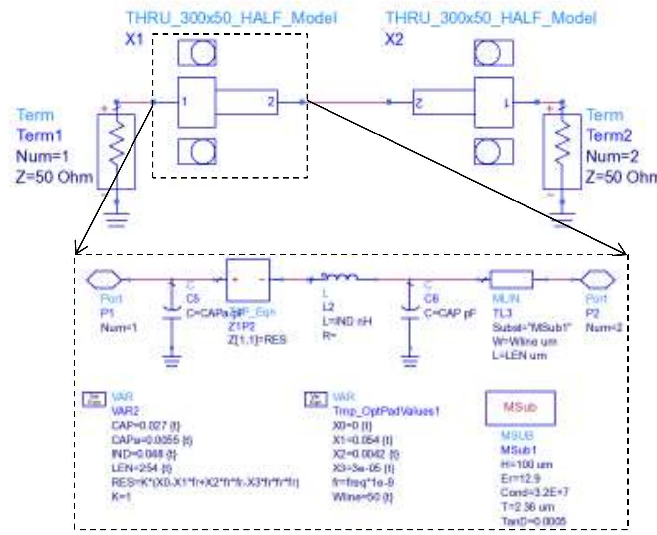 5 embedding network equivalent circuit showing detail of the