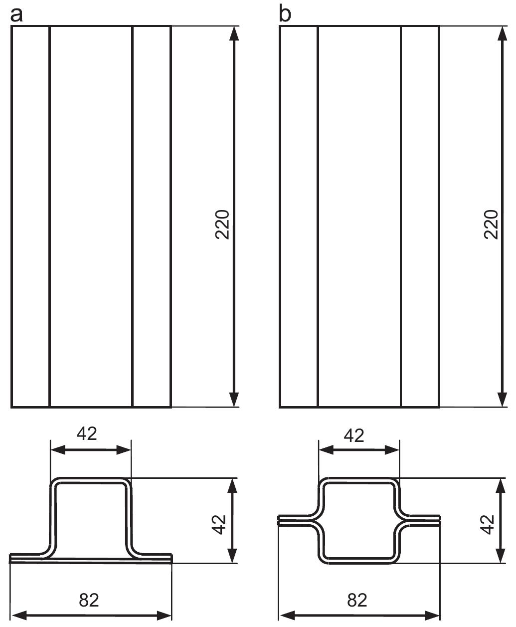 Schematic of types-a and -b tubular structures (inner corner