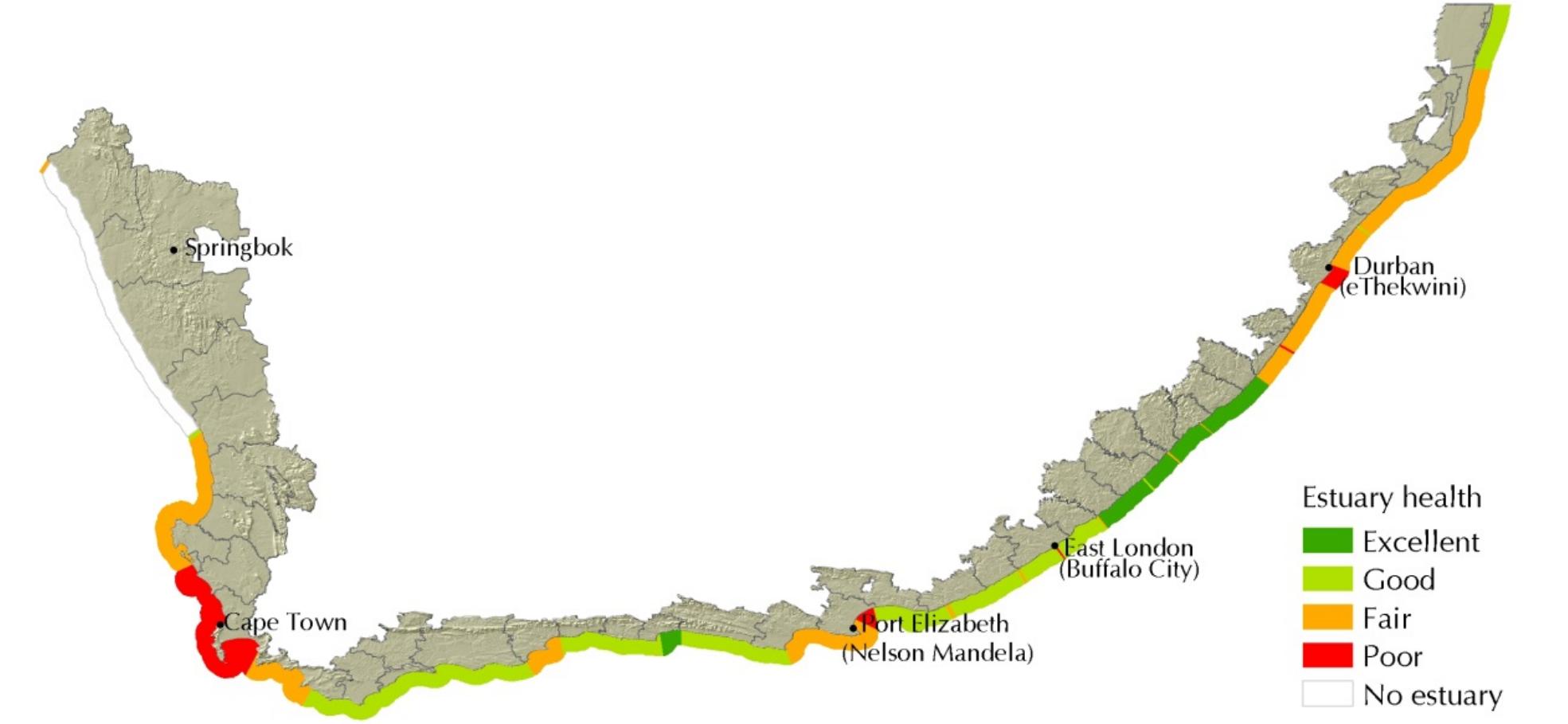 Estuary health in south africa (source: state of the