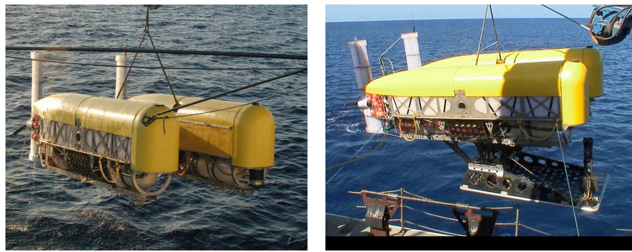 The nereus hybrid remotely operated vehicle, shown during