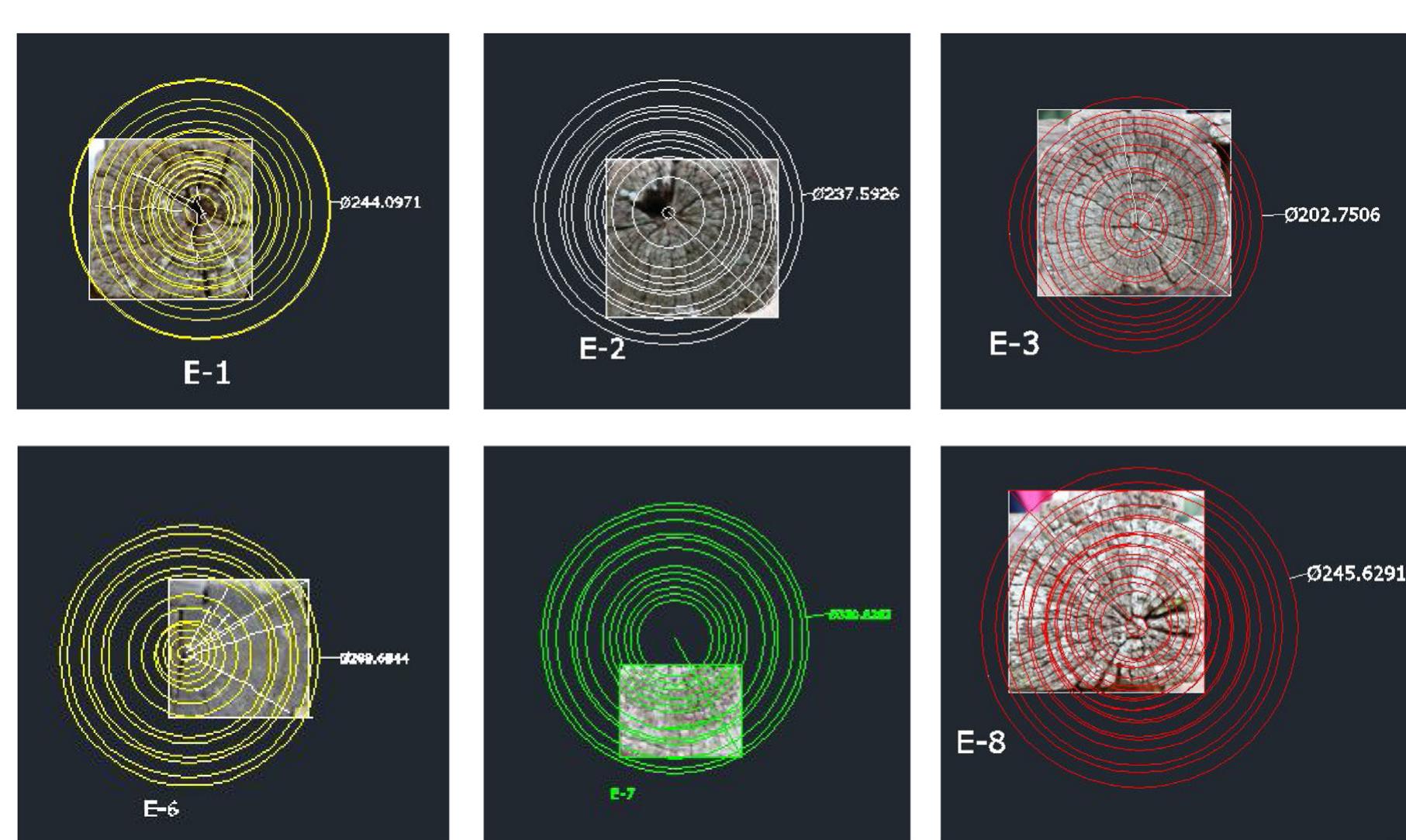 Map 2. mapping the curves using autocad software. map 3.