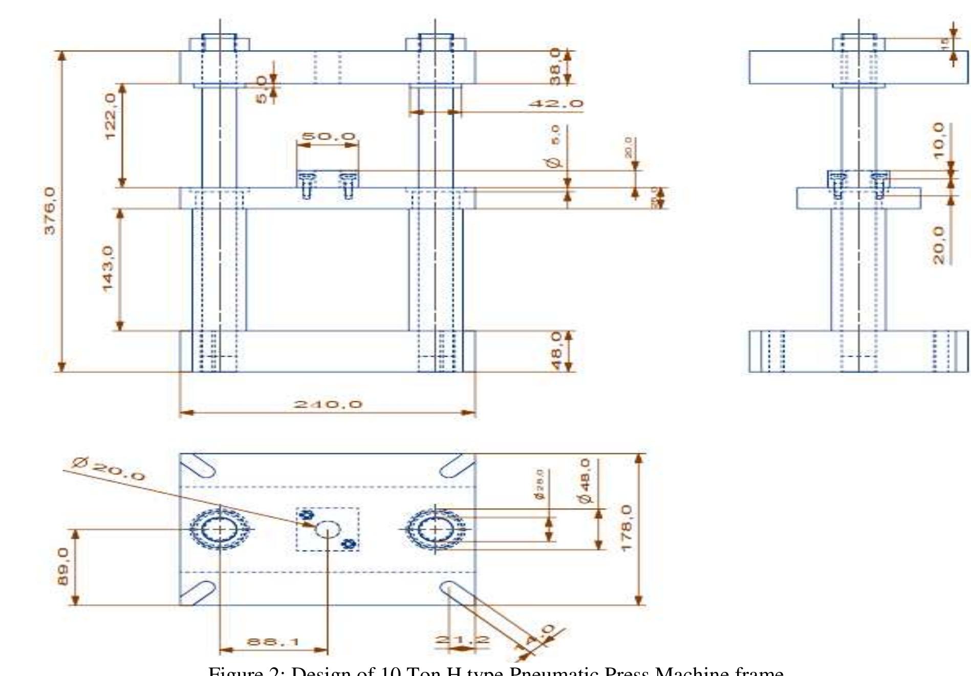 E. design and calculation of improved pneumatic press
