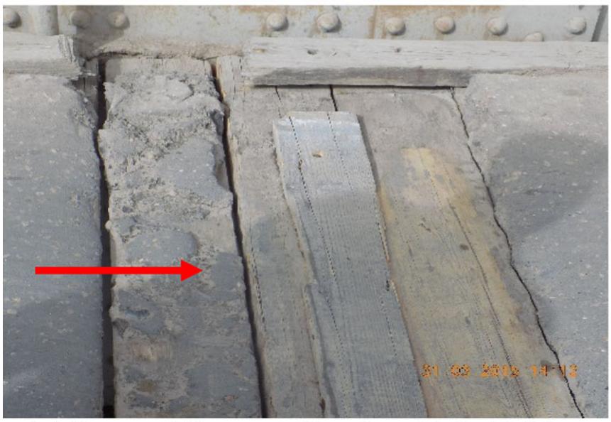 (c) loss of concrete section, zefta bridge