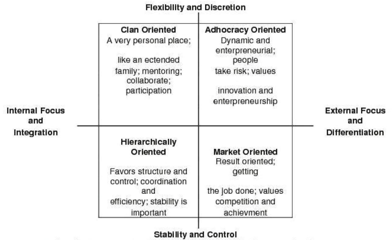 Note. adapted from diagnosing and changing organizational