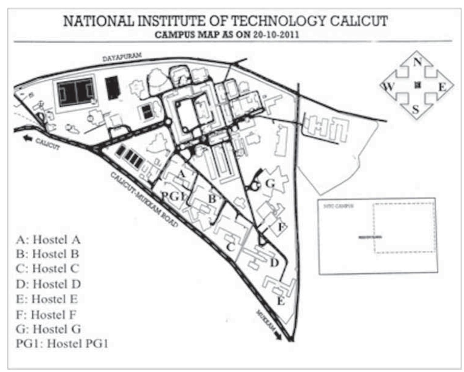 Campus map of nit calicut.