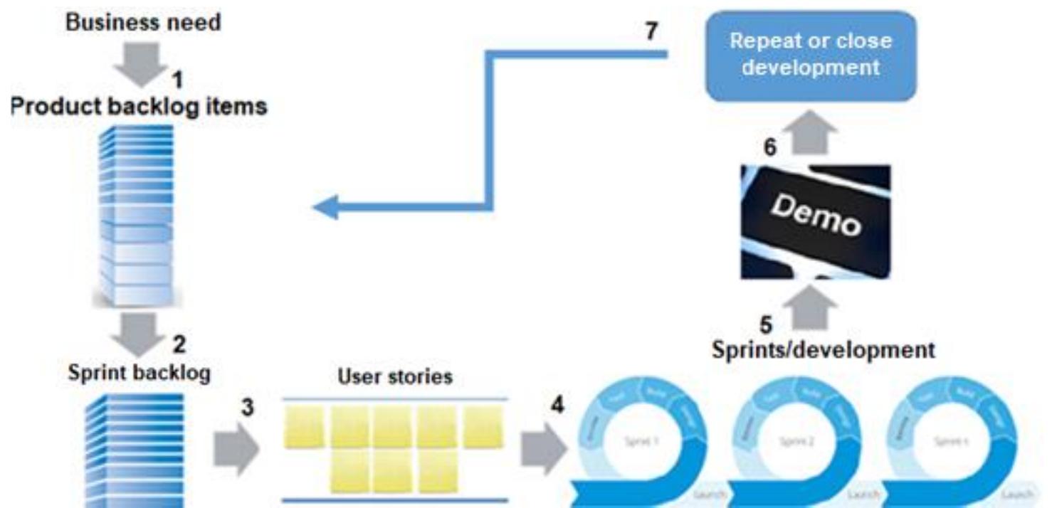 The conceptual diagram of the agile software development