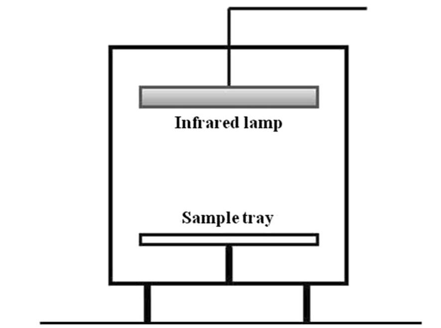 Schematic diagram of infrared drying