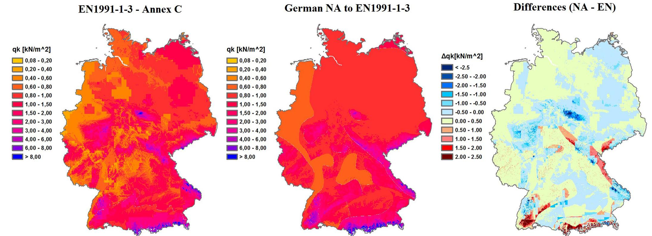 Comparison of characteristic ground snow load maps eslrp