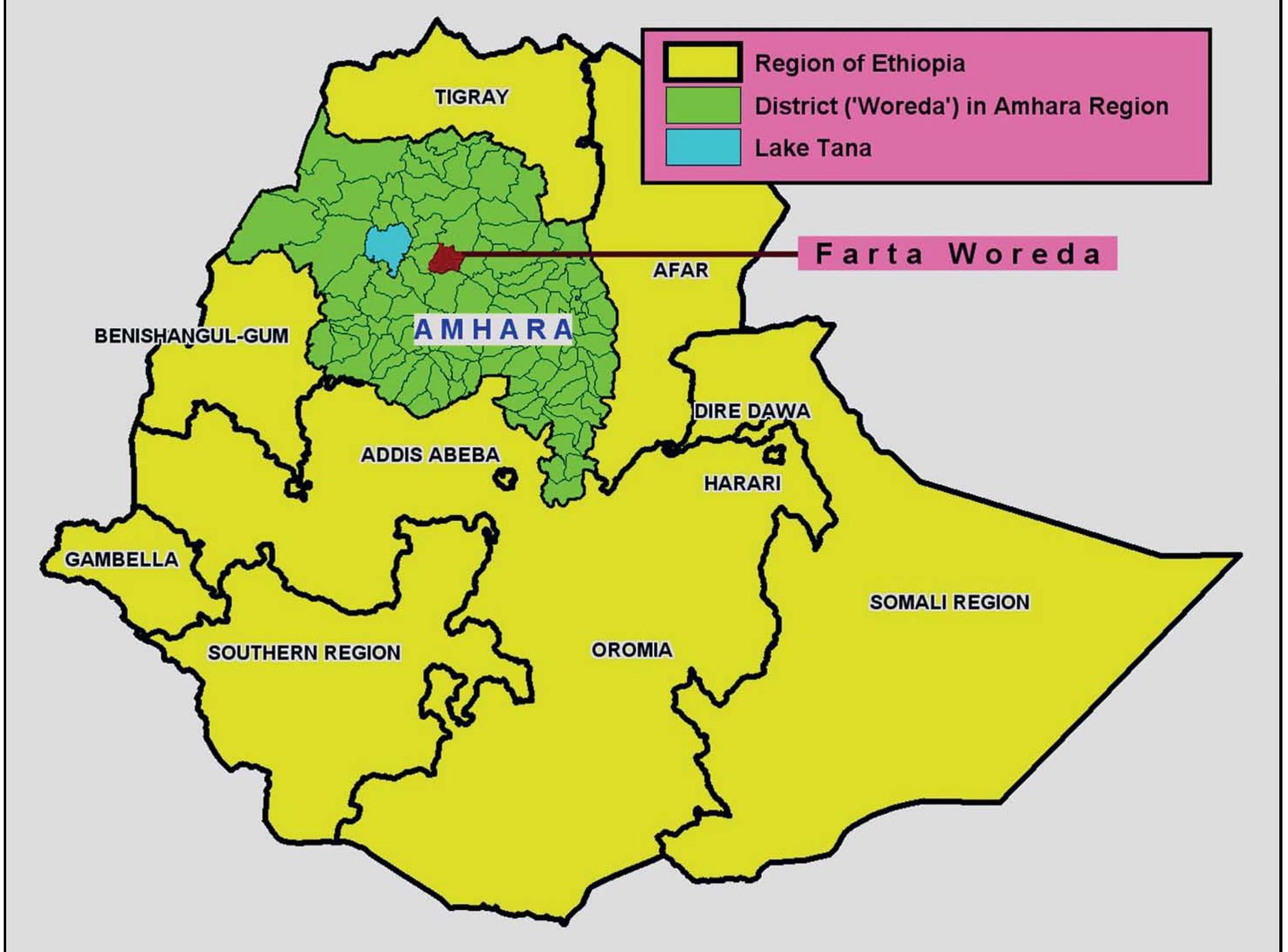 Location of the rehabilitated watersheds used in the