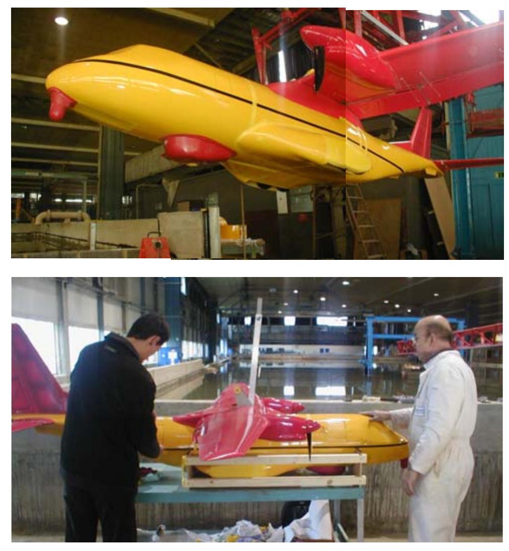 Eads-casa cn235-300m scaled model. during the test campaign