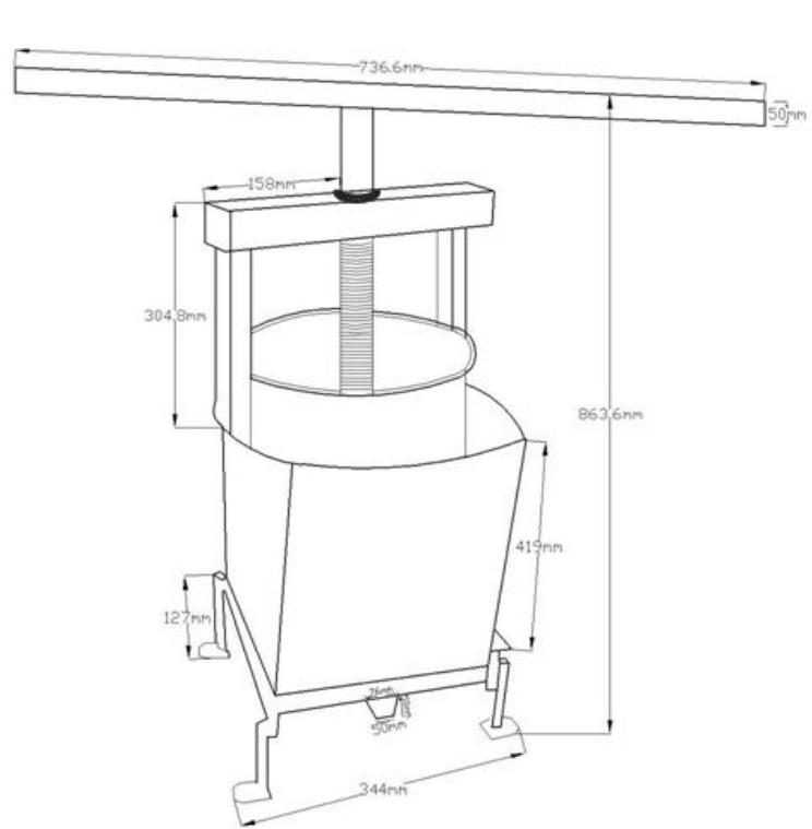 Design of manually operated oil extraction machine