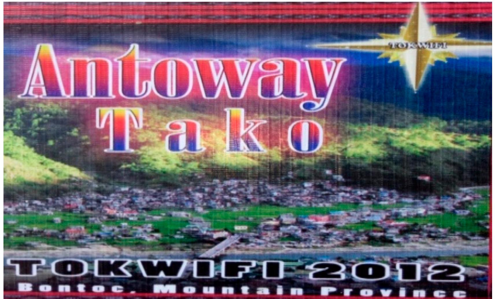 The cover page of tokwifi’s “antoway” (2012) where the