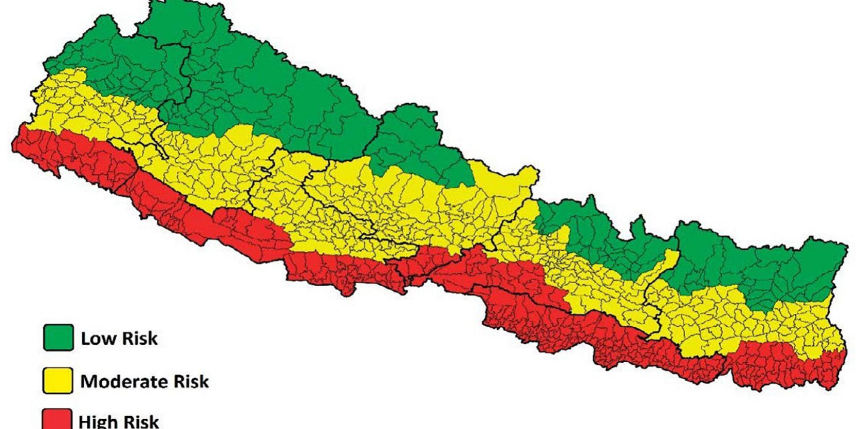 Rabies risk zones in nepal (adapted from dohs 2017/18). in