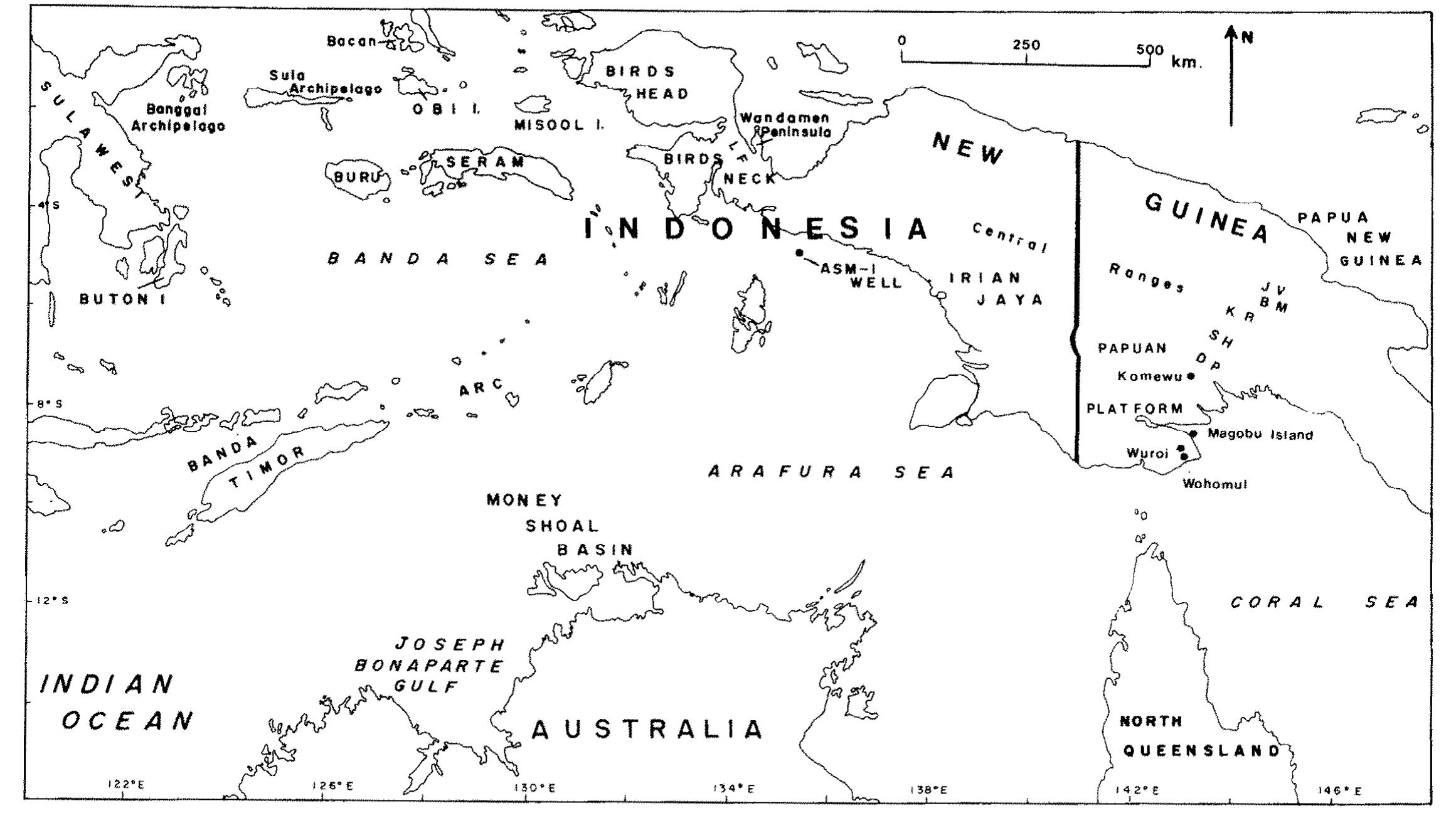 Locality map. dp = darai plateau, sh = southern highlands,