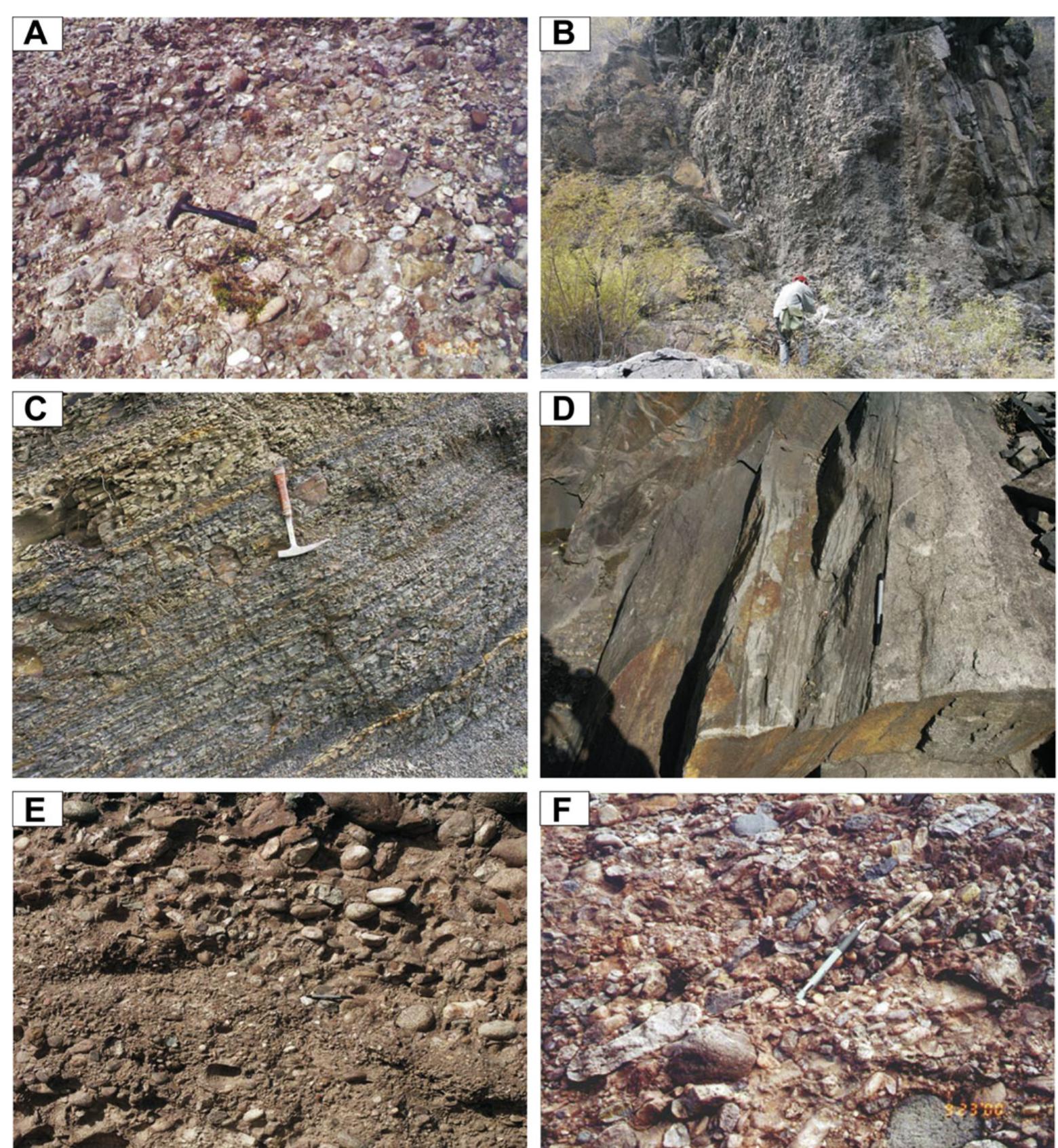Photos of the early mesozoic stratigraphy in the