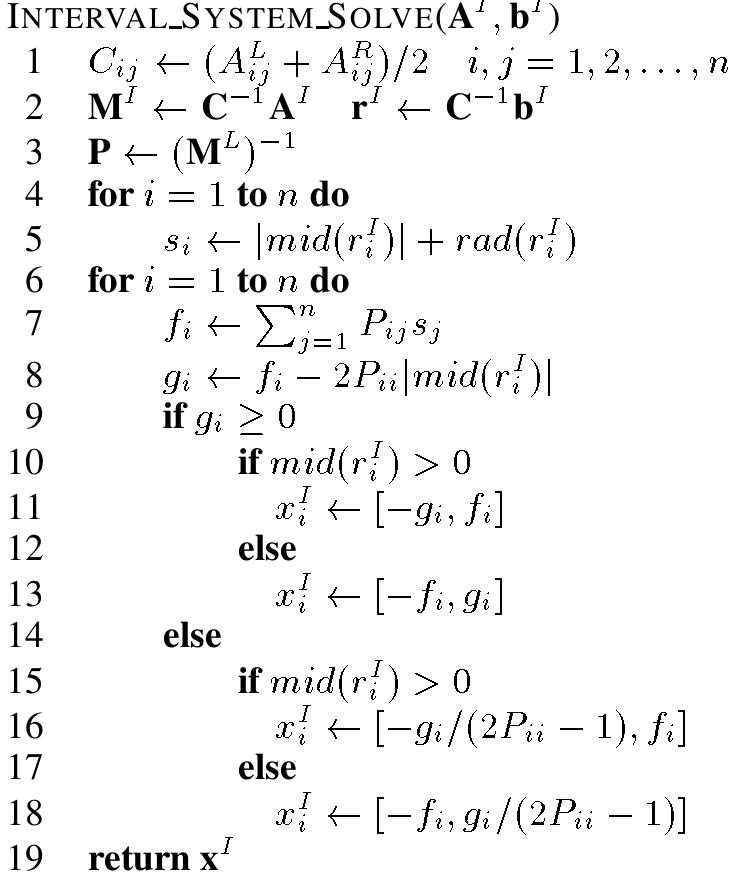 An Algorithm For Solving Linear Interval Systems