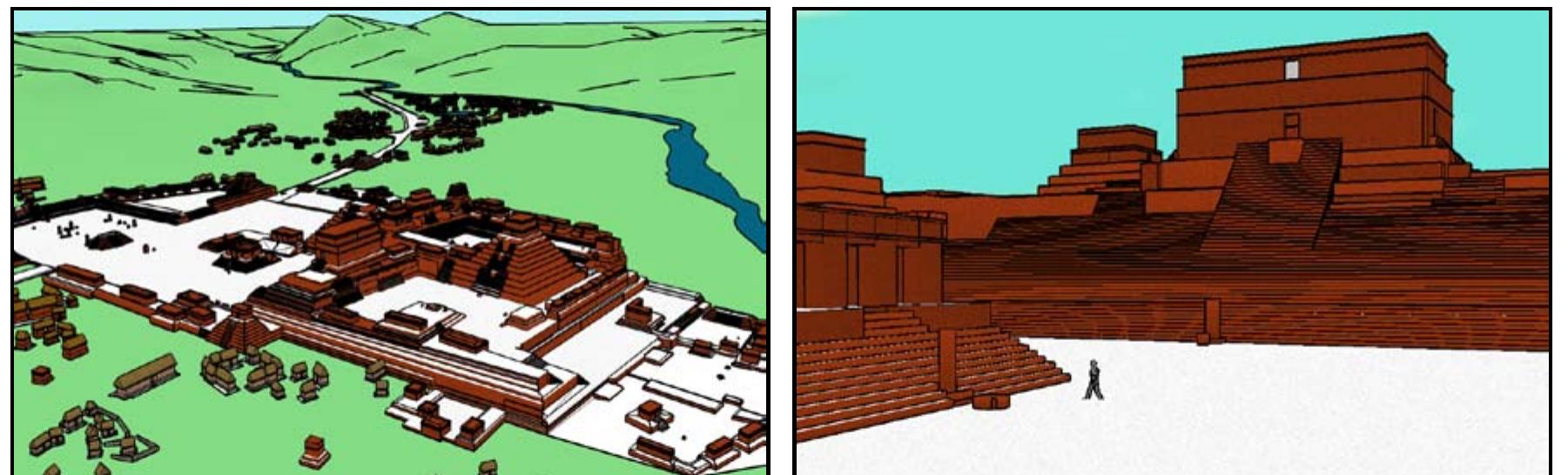 Google sketchup 3d model of ancient copan, honduras