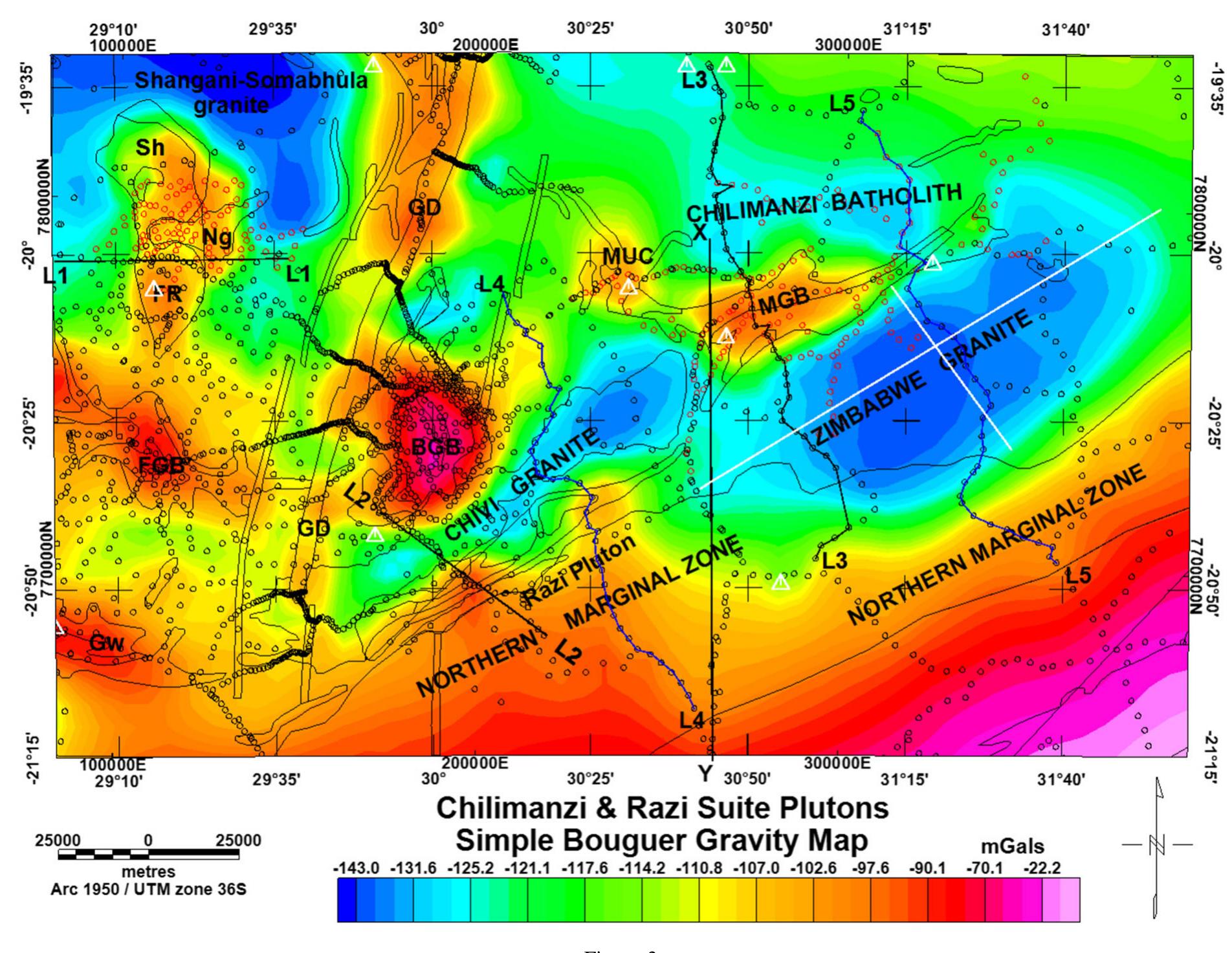2a simple bouguer gravity anomaly map for the south-central