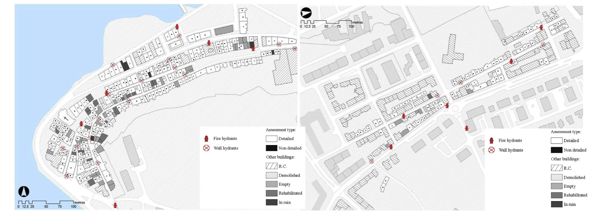 Fire hydrants mapping available in zones (a) z1, z2, z3 and