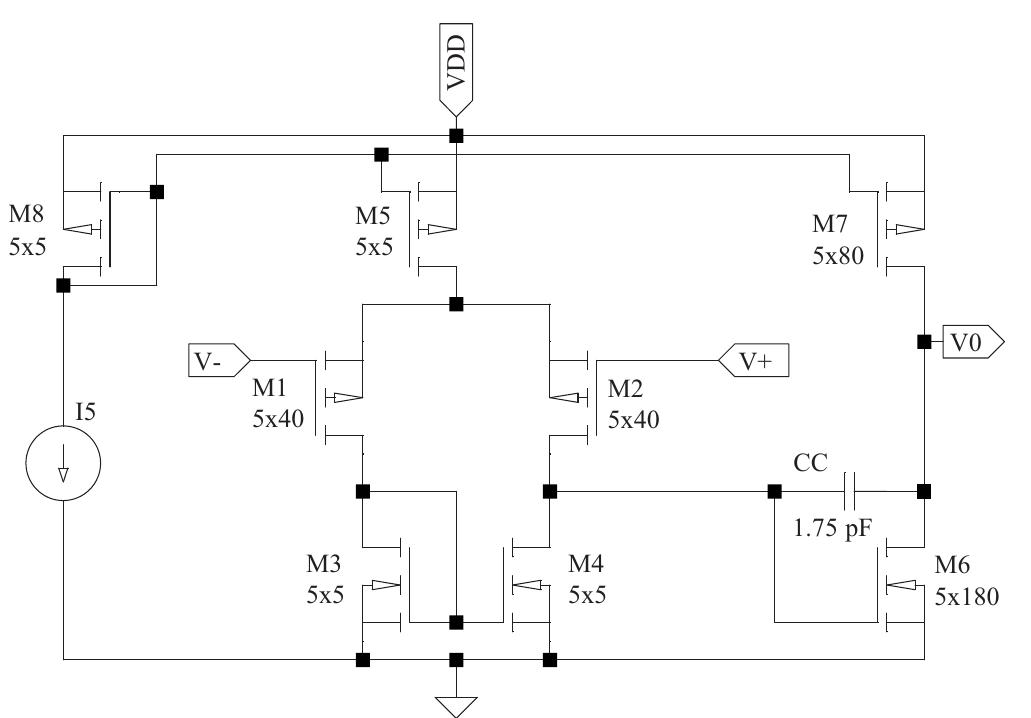 The chosen amplifier circuit topology is shown in fig. 4. it