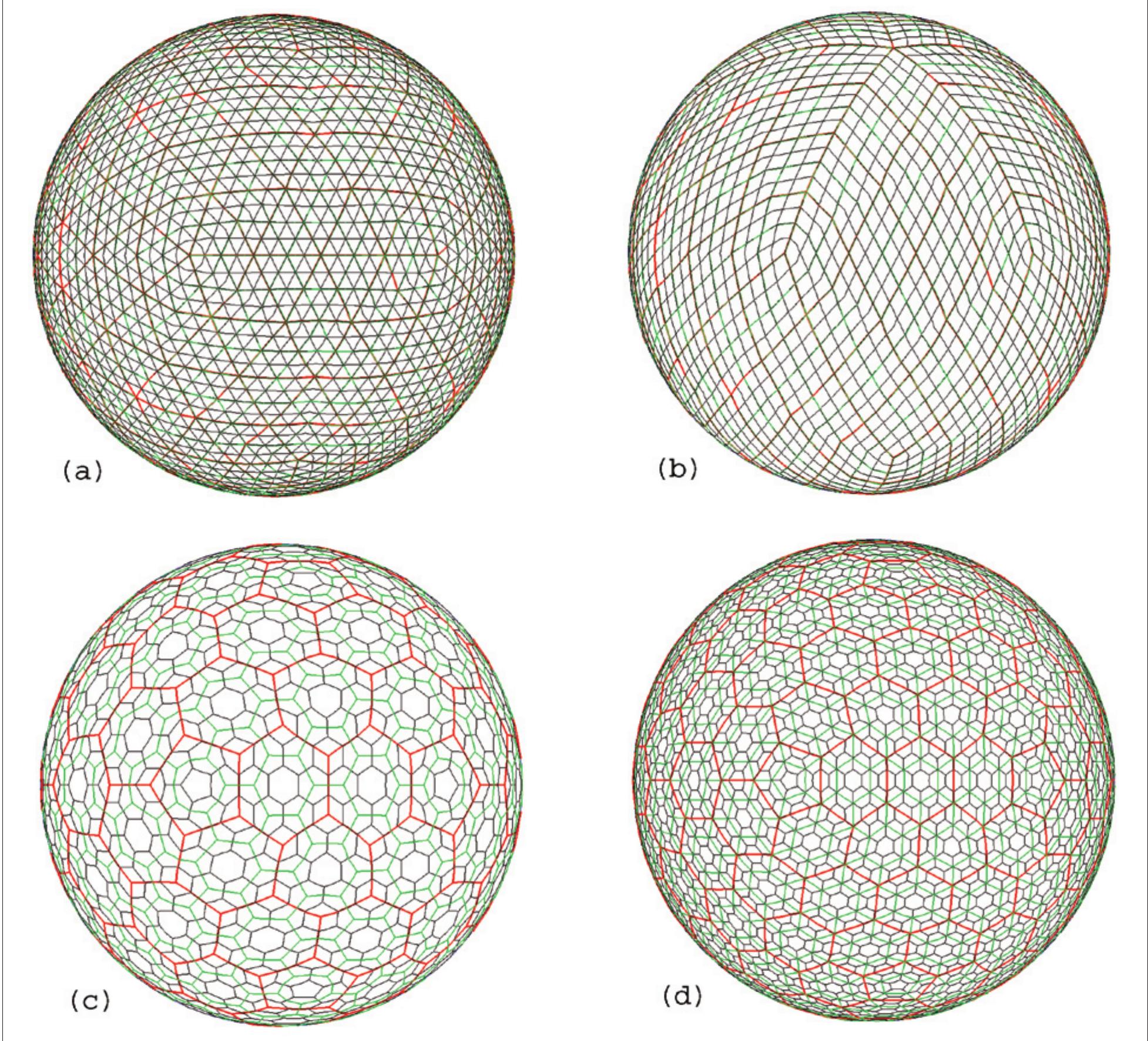 Three resolutions of icosahedron-based geodesic dggs’s using