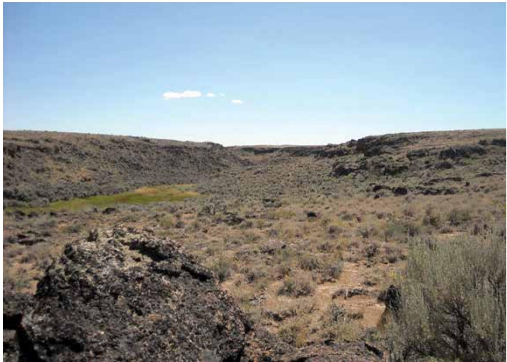 Midland drainage landforms in the black rock range, high