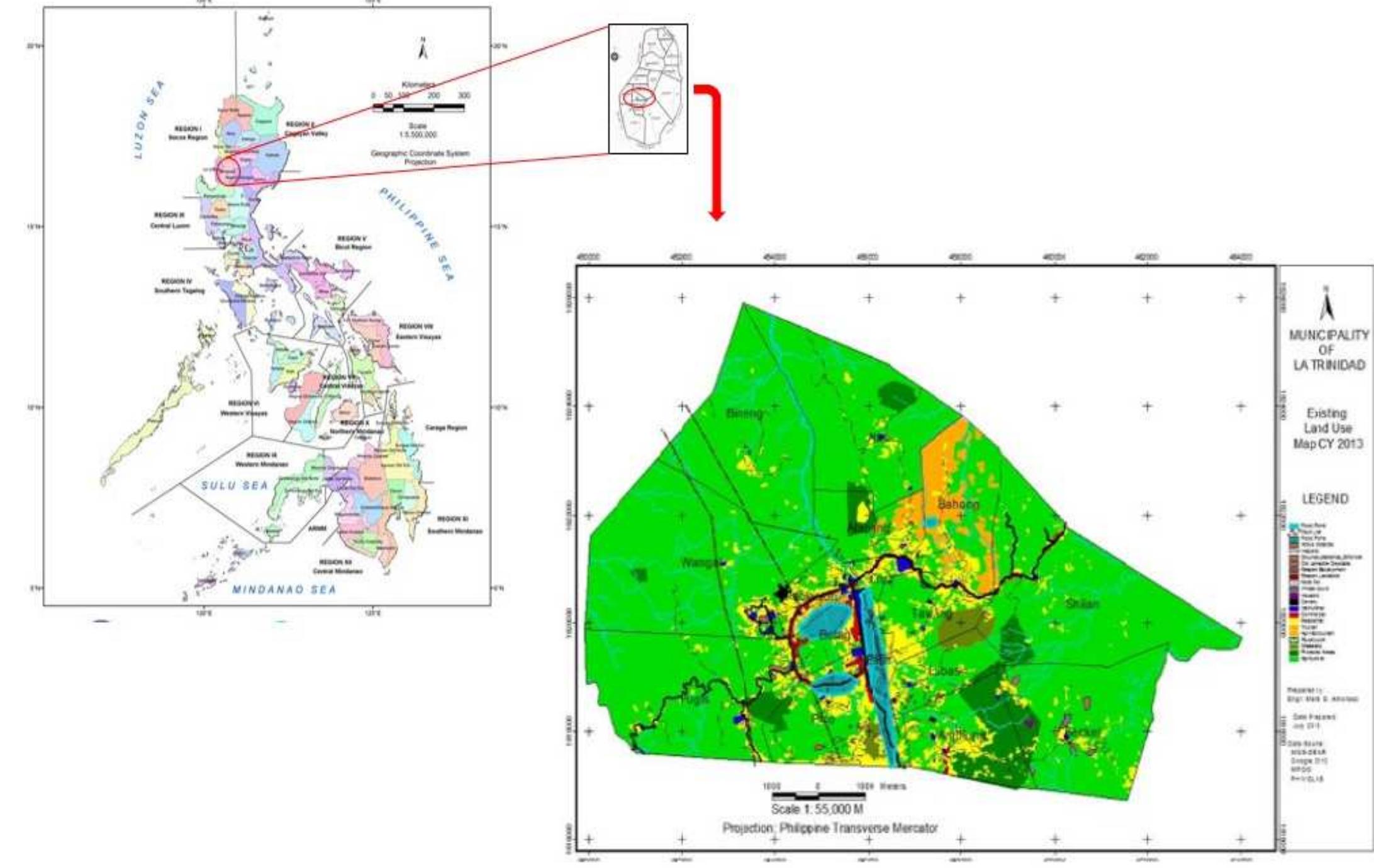 Location map of the study area (sources: denr and manila