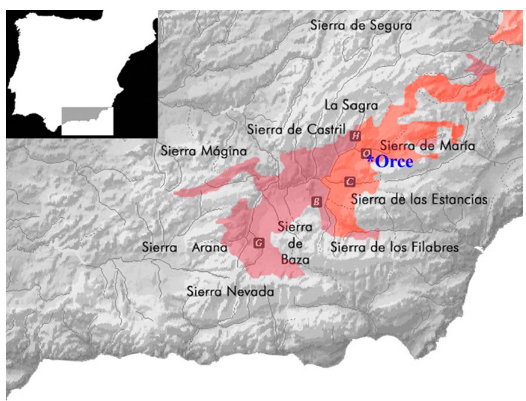 Map showing the geographical position of barranco leén and