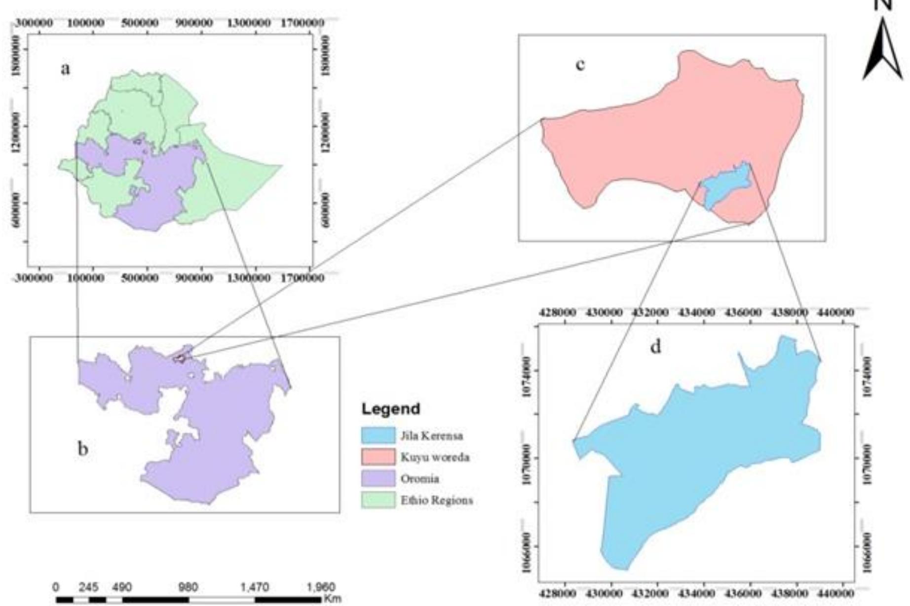 Location map of the study area: (a) map of ethiopia showing