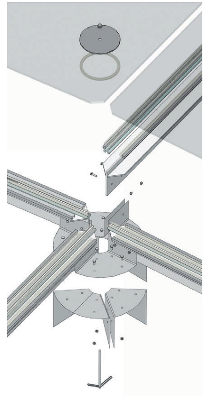- exploded axonometric of node detail