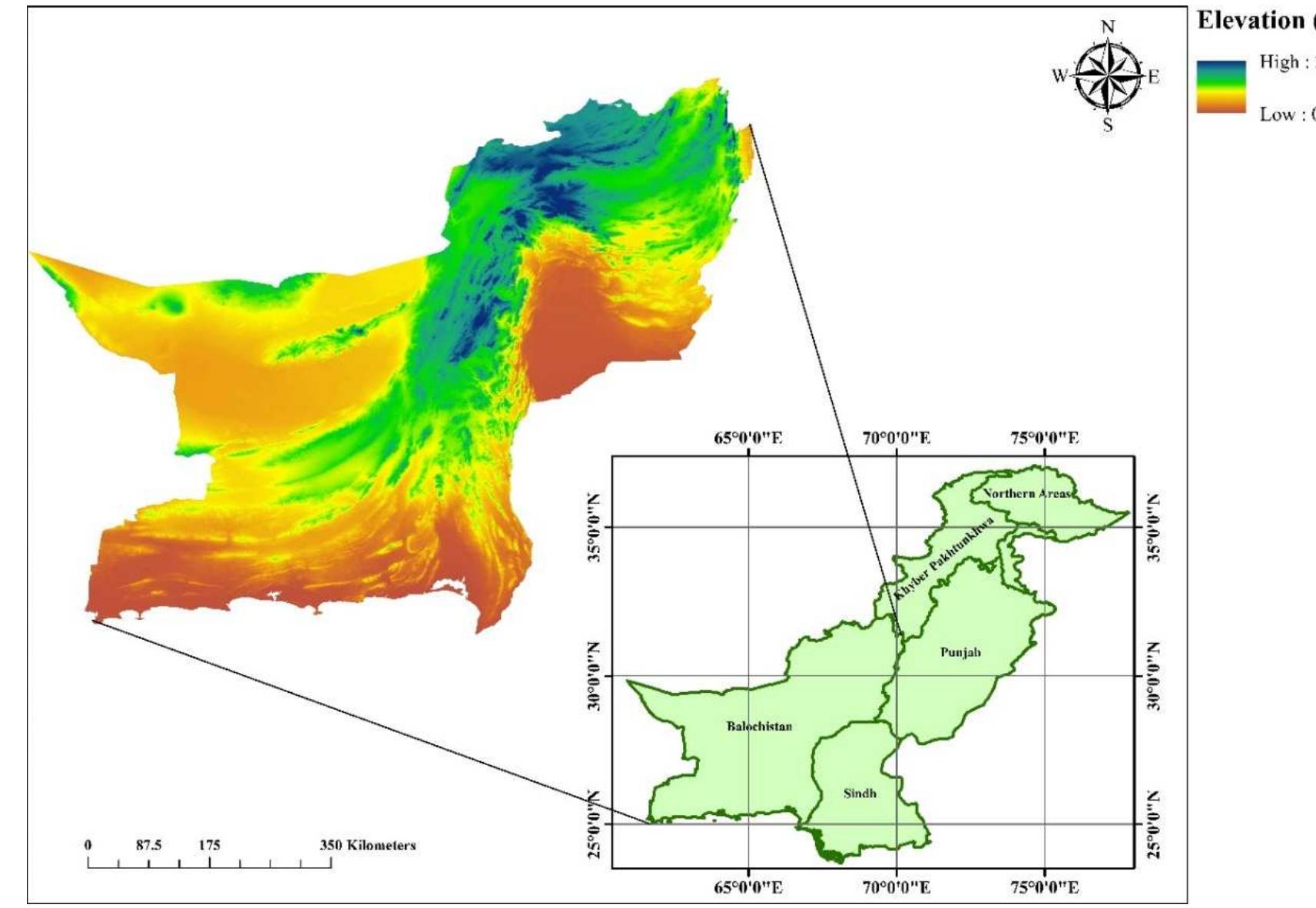 Elevation map of balochistan. balochistan (figure 1) is the